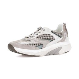 ROLLINGSOFT Damen Keilsneaker, Gr. 44, grau, Kalbsleder, Textil, Ziegenveloursleder, Schuhe, Freizeitschuh, Halbschuh, Schn&uuml;rschuh mit