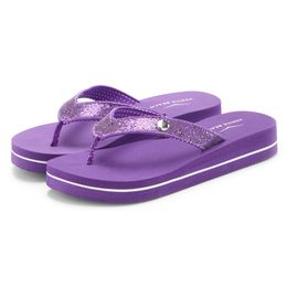 Venice Beach Damen Badezehentrenner "Sandale, Badeschuh, Badelatsche, Flip Flop, Badeschlappe, Pantolette", Gr. 35, lila, Obermaterial: 100%