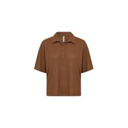 soyaconcept Damen Blusentop "Soya Concept Shirt SC-DELIA", braun, Gr. L, Obermaterial: 60% Viskose, 38% Polyester, 2% Elasthan, Blusen