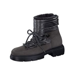 Paul Green Damen Schn&uuml;rstiefelette "Paul Green Stiefelette Nubukleder/Textil", Gr. 43, grau, Nubukleder, Textil, Schuhe