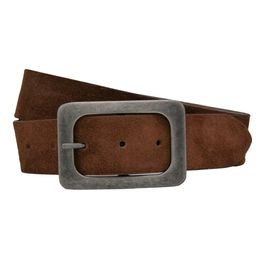 AnnaMatoni Damen Lederg&uuml;rtel "AnnaMatoni Damen Lederg&uuml;rtel in hochwertigem Velour Leder 4cm", braun, Gr. 120, 100% Leder, G&uuml;rtel