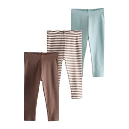 next Leggings Gr&ouml;&szlig;e 80 hellbeige / himmelblau / schoko / dunkelbraun