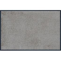 Fu&szlig;matte, B:40cm H:9mm L:60cm, grau, wash+dry by Kleen-Tex, Kunstfaser, Au&szlig;enbereich, Teppiche, "Original Uni, Schmutzfangteppich", Schmutzmatte,