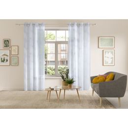 Gardine OTTO HOME, B:140cm H:175cm, wei&szlig;, Polyester, Polyester, Wohnzimmer, Gardinen, "BELEM", 1 Schal, Polyester, Kreise