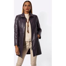 Mainpol Damen Lederjackeaubergine, Gr. 48, unifarben, 100% Lammnappaleder, Jacken