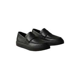 Calvin Klein Herren Loafer "HYBRID CLEAN LOAFER BAND TUM LTH", Gr. 40, schwarz, Leder, unifarben, Schuhe, Loafer mit Plateau, Slipper, Schlupfschuh