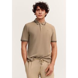 Bugatti Herren Poloshirt, beige, Gr. L, unifarben, 100% Baumwolle, Shirts, Modern Fit aus reiner Baumwolle