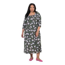 Ulla Popken Kleid in olivgrau | Gr.: 58-60