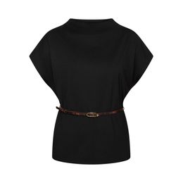 Zero Kurzarm-Shirt mit G&uuml;rtel in Black Beauty | Gr.: 38
