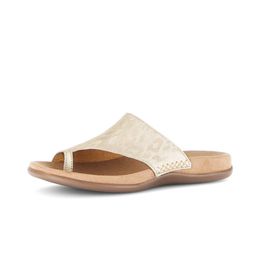 Gabor Damen Zehentrenner "Zehentrenner", Gr. 43, beige, Schuhe