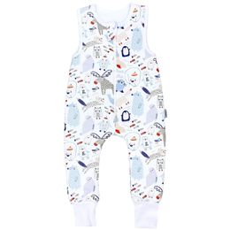 TUPTAM Babyschlafsack "Schlafsack mit F&uuml;&szlig;en Baby Ganzjahresschlafsack mit Beinen 2,5 Tog", L: 86cm, blau, Schlafs&auml;cke