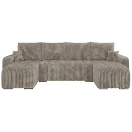 M&ouml;bel Kraft Wohnlandschaft mit Schlaffunktion Kirasso braun Ma&szlig;e (cm): B: 320 H: 86 &raquo; M&ouml;bel Kraft