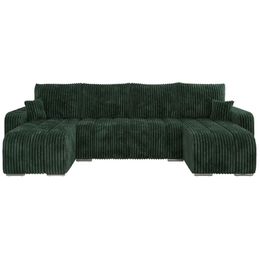 M&ouml;bel Kraft Wohnlandschaft mit Schlaffunktion Kirasso gr&uuml;n Ma&szlig;e (cm): B: 320 H: 86 &raquo; M&ouml;bel Kraft