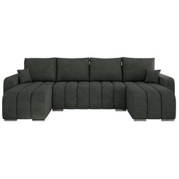M&ouml;bel Kraft Wohnlandschaft mit Schlaffunktion Kirasso grau Ma&szlig;e (cm): B: 320 H: 86 &raquo; M&ouml;bel Kraft