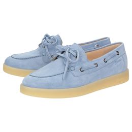 Sioux Damen Schn&uuml;rschuh "Melosana-700", Gr. 37, blau, Obermaterial: 100% Kalbsveloursleder CAVL. 100% Gummi rubber., Schuhe