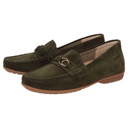 Sioux Damen Slipper "Cobarja-H-SC", Gr. 38, gr&uuml;n, Obermaterial: 100% Kalbsveloursleder CAVL. 100% Gummi rubber., Schuhe