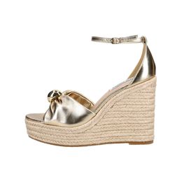 Steve Madden Damen Keilsandalette "Steve Madden Sandalen Leder", Gr. 40gold, Leder, Schuhe