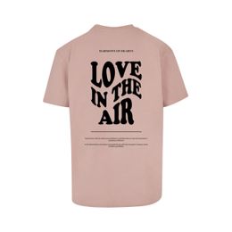Merchcode Herren T-Shirt "Merchcode Herren Love In The Air Heavy Oversize Tee", rosa, Gr. S, bedruckt, 100% Baumwolle, Shirts