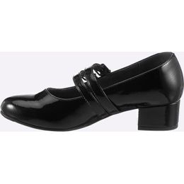 Jana Damen Pumps, Gr. 38, schwarz, Synthetik, Schuhe