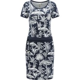 Ragwear Kleid 'Baomi Tropic Youmodo' Damen Gr&ouml;&szlig;e 40 navy / wei&szlig;