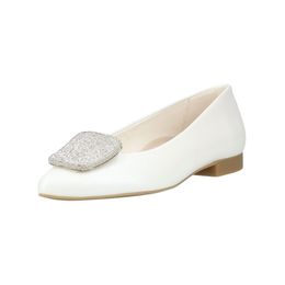 Paul Green Damen Ballerina "Paul Green Ballerinas Glattleder", Gr. 38,5, wei&szlig;, Glattleder, Schuhe