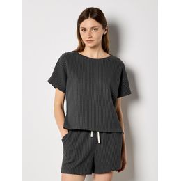 Apricot Damen T-Shirt "Unishirt", grau, Gr. 40, uni, Strick, Obermaterial: 80% Baumwolle CO. 20% Polyester PES., Tops