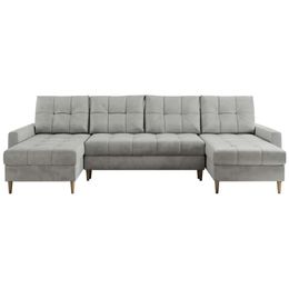 M&ouml;bel Kraft Wohnlandschaft mit Schlaffunktion Astra silber Ma&szlig;e (cm): B: 290 H: 75 &raquo; M&ouml;bel Kraft