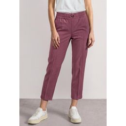 Street One Damen Stoffhose, rosa, Gr. 34, unifarben, Stoff, 47% Viskose, 45% Polyester, 4% Elasthan, 4% Polyamid, Hosen, Middle Waist