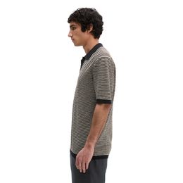 Marc O'Polo MARC O'POLO Herren Poloshirt "aus Bio-Baumwolle und Leinen"schwarz, Gr. S, gestreift, Obermaterial: 87% Baumwolle, 13% Leinen, Shirts