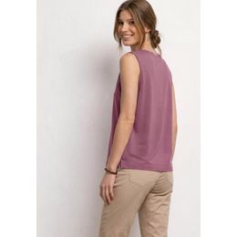 Street One Damen Tr&auml;gertopschwarz clouded blush, Gr. 46, unifarben, Web, 50% Baumwolle, 50% Modal, Tops, mit Cut-Out Detail