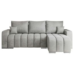 Ecksofa mit Schlaffunktion Kirasso grau Ma&szlig;e (cm): B: 245 H: 86 Sofas > Sofas nach Material > Stoffsofas &raquo; Sofa DE