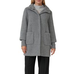 Damen Wintermantel, grau, Gr. 48, s.Oliver BLACK LABEL, unifarben, Web, Obermaterial: 63% Polyamid, 37% Polyester. Futter: 100% Polyester, M&auml;ntel,