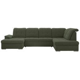 Wohnlandschaft mit Schlaffunktion Madrito gr&uuml;n Ma&szlig;e (cm): B: 323 H: 89 Sofas > Sofas nach Material > Stoffsofas &raquo; Sofa DE
