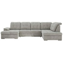 Wohnlandschaft mit Schlaffunktion Madrito grau Ma&szlig;e (cm): B: 323 H: 89 Sofas > Sofas nach Material > Stoffsofas &raquo; Sofa DE