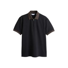next Poloshirt Herren Gr&ouml;&szlig;e L beige / dunkelbraun / schwarz
