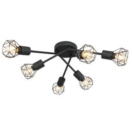 Globo Lighting Deckenleuchte schwarz Ma&szlig;e (cm): H: 18 &Oslash;: 63 &raquo; H&ouml;ffner