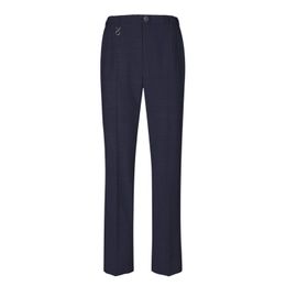 GOLDNER Damen Stoffhose "Kurzgr&ouml;&szlig;e Elegante Stretchhose mit B&uuml;gelfalten", blau, Gr. 20, Obermaterial: 53% Polyester PES. 43% Schurwolle WV. 4%