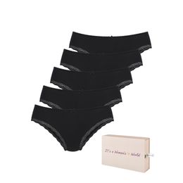 Lascana Damen Jazz-Pants Slips, Gr. 32, schwarz, Single Jersey, Obermaterial: 95% Baumwolle, 5% Elasthan, unifarben, Unterhosen, aus elastischer
