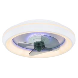 Globo Lighting Deckenventilator wei&szlig; Ma&szlig;e (cm): H: 13,5 &Oslash;: 48 &raquo; H&ouml;ffner