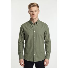 Jack & Jones JACK & JONES Herren Langarmhemd "JPRBLUHARVEY OXFORD L/S SHIRT SN", gr&uuml;n, Gr. L, unifarben, Web, Obermaterial: 100% Baumwolle, Hemden, Baumwolle,