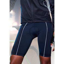 Damen Radhose, schwarz, Gr. M, VIVANCE ACTIVE BY LASCANA, unifarben, Obermaterial: 78% Polyester, 22% Elasthan, Hosen, mit Ges&auml;&szlig;polster, Radsport,