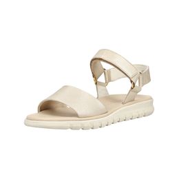 Paul Green Damen Riemchensandale "Paul Green Sandalen Leder", Gr. 38,5, beige, Leder, Schuhe