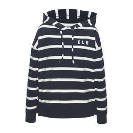ELBSAND Kapuzensweatshirt in marine-wei&szlig; | Gr.: XL