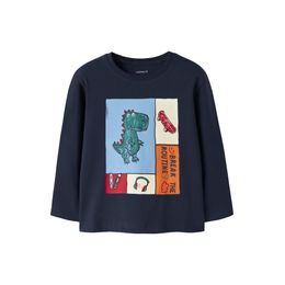 name it Shirt 'NMMLUCIUS' Jungen Gr&ouml;&szlig;e 98 navy / hellblau / tanne / orange