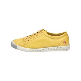 Softinos Damen Sneaker "Softinos Sneaker Leder", Gr. 40gelb, Leder, Schuhe