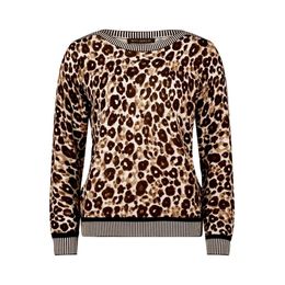 Betty Barclay Strickpullover mit Animalprint in Taupe/Beige | Gr.: 36