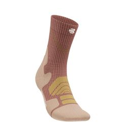 Bauerfeind Damen Sportsocken "OUTDOOR MERINO MID CUT SOCKS", Gr. 39, braun, Obermaterial: 57% Polyamid, 35% Wolle, 8% Elasthan, Socken, mit