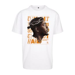 Damen T-Shirt "Upscale by Mister Tee Herren K-Dot Oversize Tee", wei&szlig;, Gr. XL, UPSCALE BY MISTER TEE, unifarben, 100% Baumwolle, Shirts
