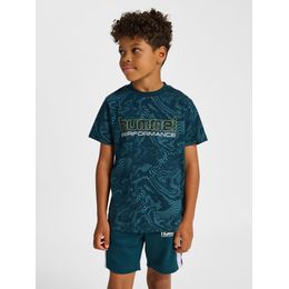 Hummel T-Shirt Hmljr Aop Lebensstil Kinder in REFLECTING POND | Gr.: 146/152
