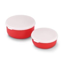 Tchibo - 2 Sch&uuml;sseln mit Deckel - rot